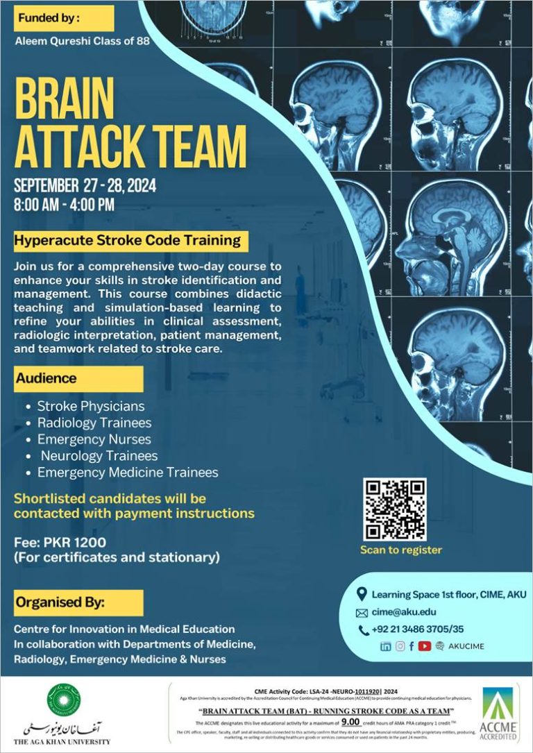 Brain attack Team workshop – Pakistan Stroke Society